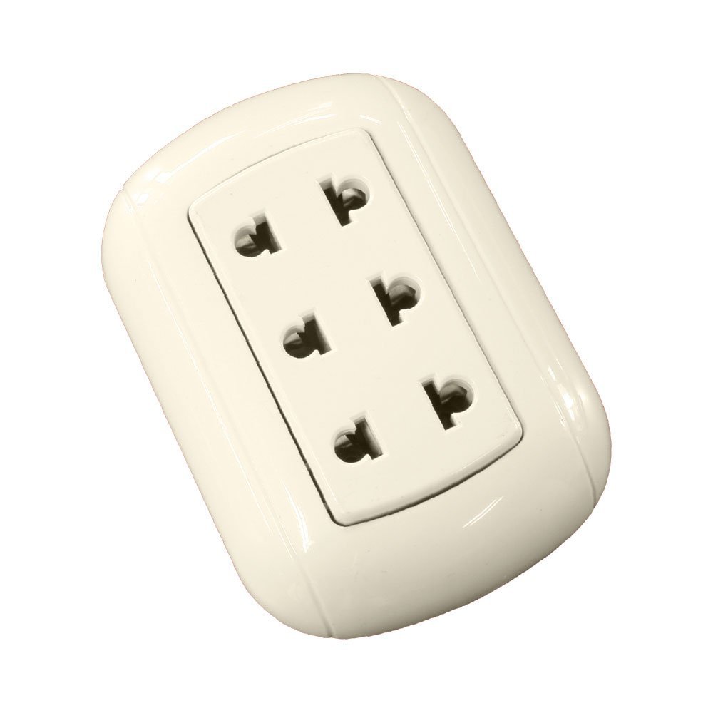 Tomacorriente Triple Universal 2 Polos 323-8 OPALUX - Opalux