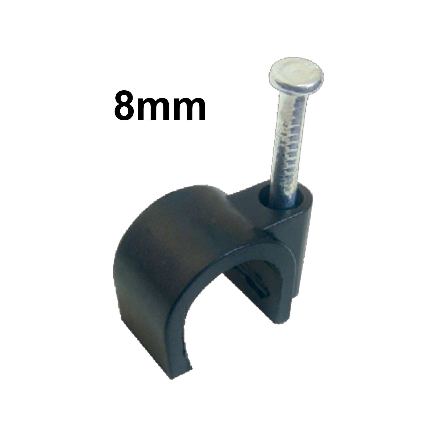 Grapas para Cable 8mm Negro CC-6308 OPALUX x 100 Pza - Opalux