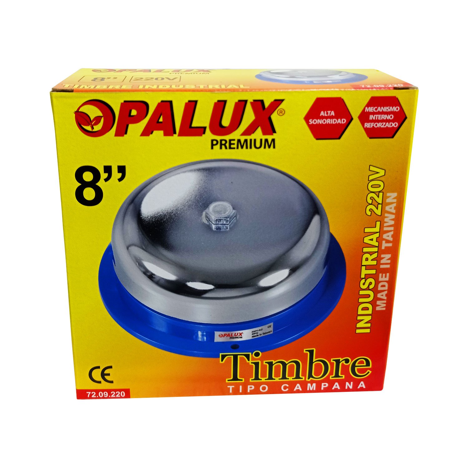 Timbre Industrial de Metal 8" 72.09.220 OPALUX - Opalux